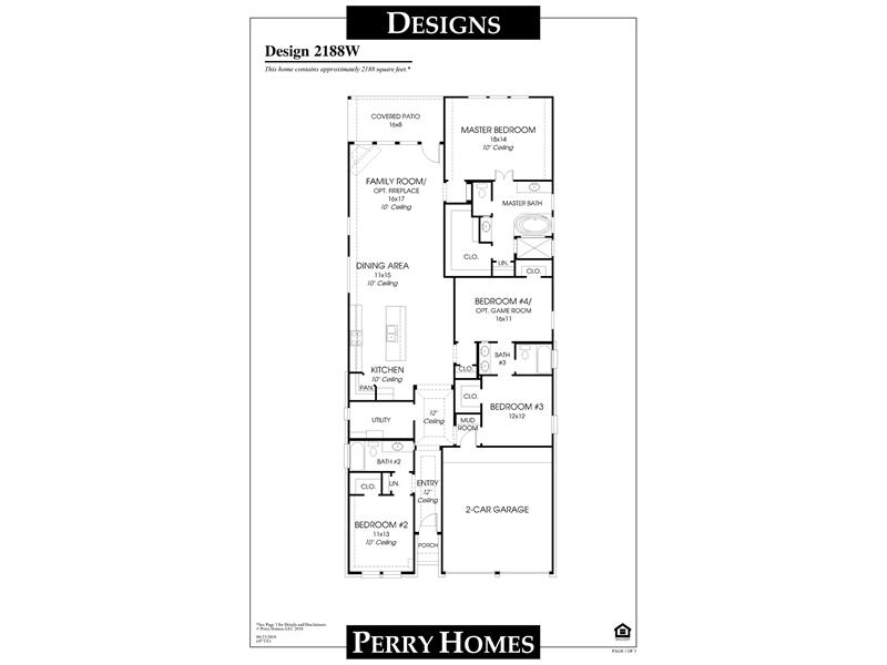 2188w Plan - Perry Homes | Santa Rita Ranch - Austin, Texas
